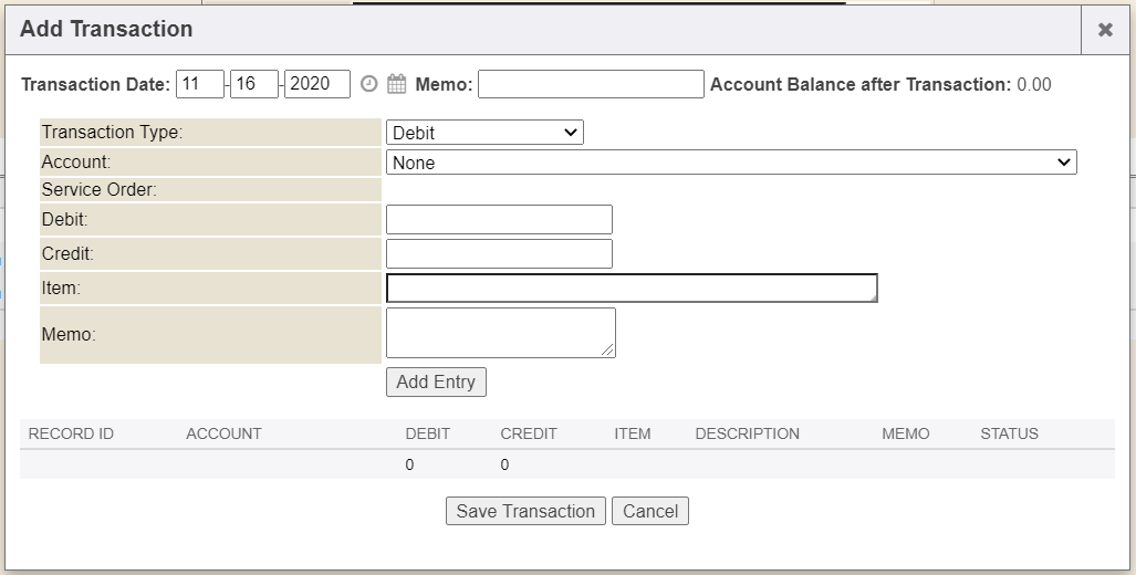 Enterprise Health :: Adding transactions to the ledger